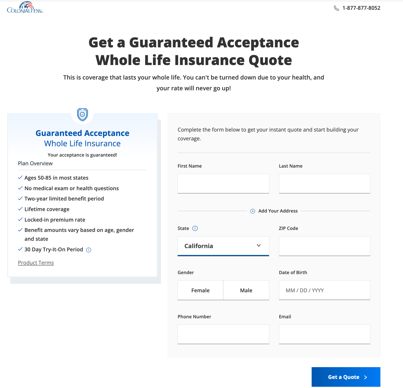 Colonial Penn Life Insurance Review 2026: Pros, Cons + Rates Chart ...